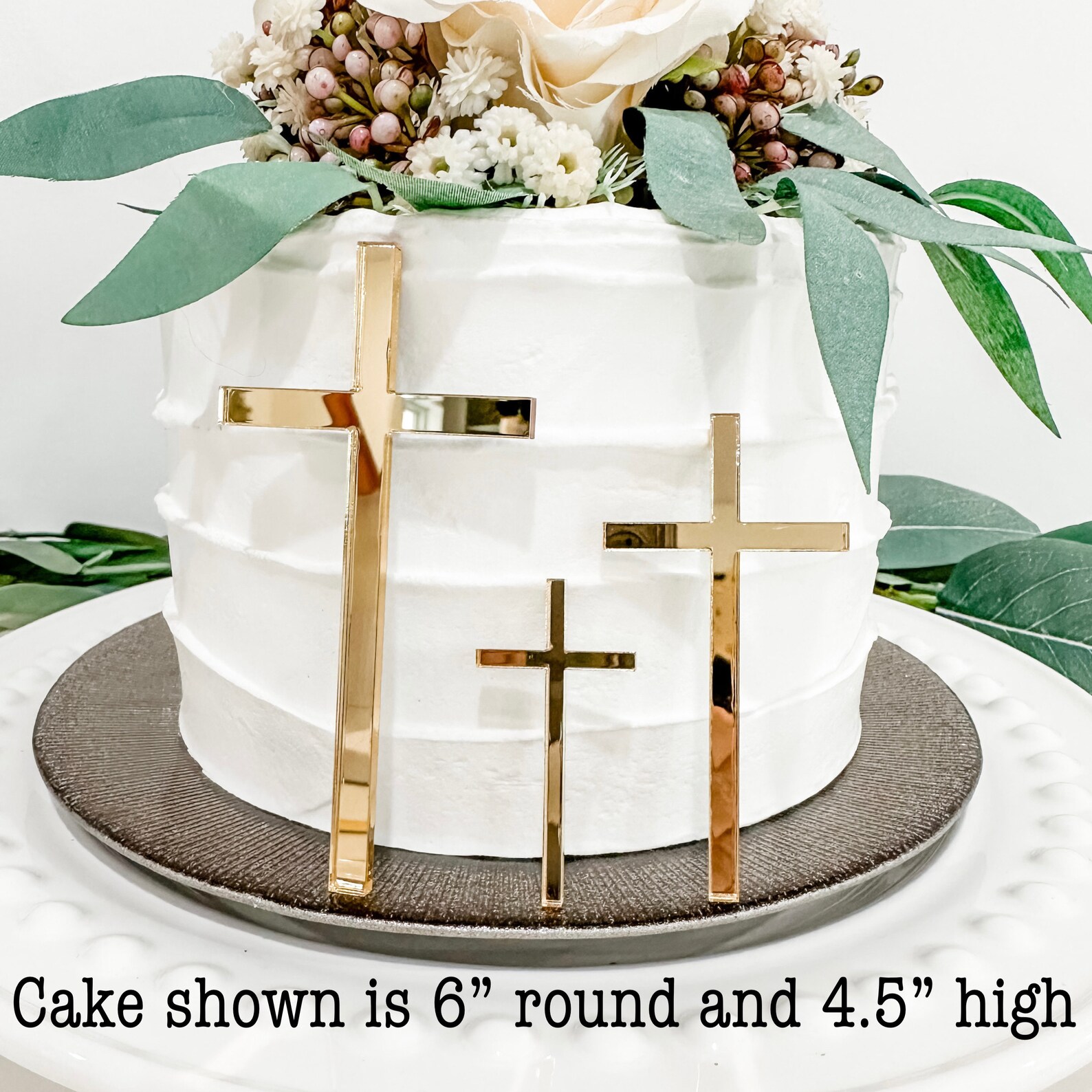 Cross Cake Charm, Baptism Cake Topper, Acrylic Cross Charm, Christening ...