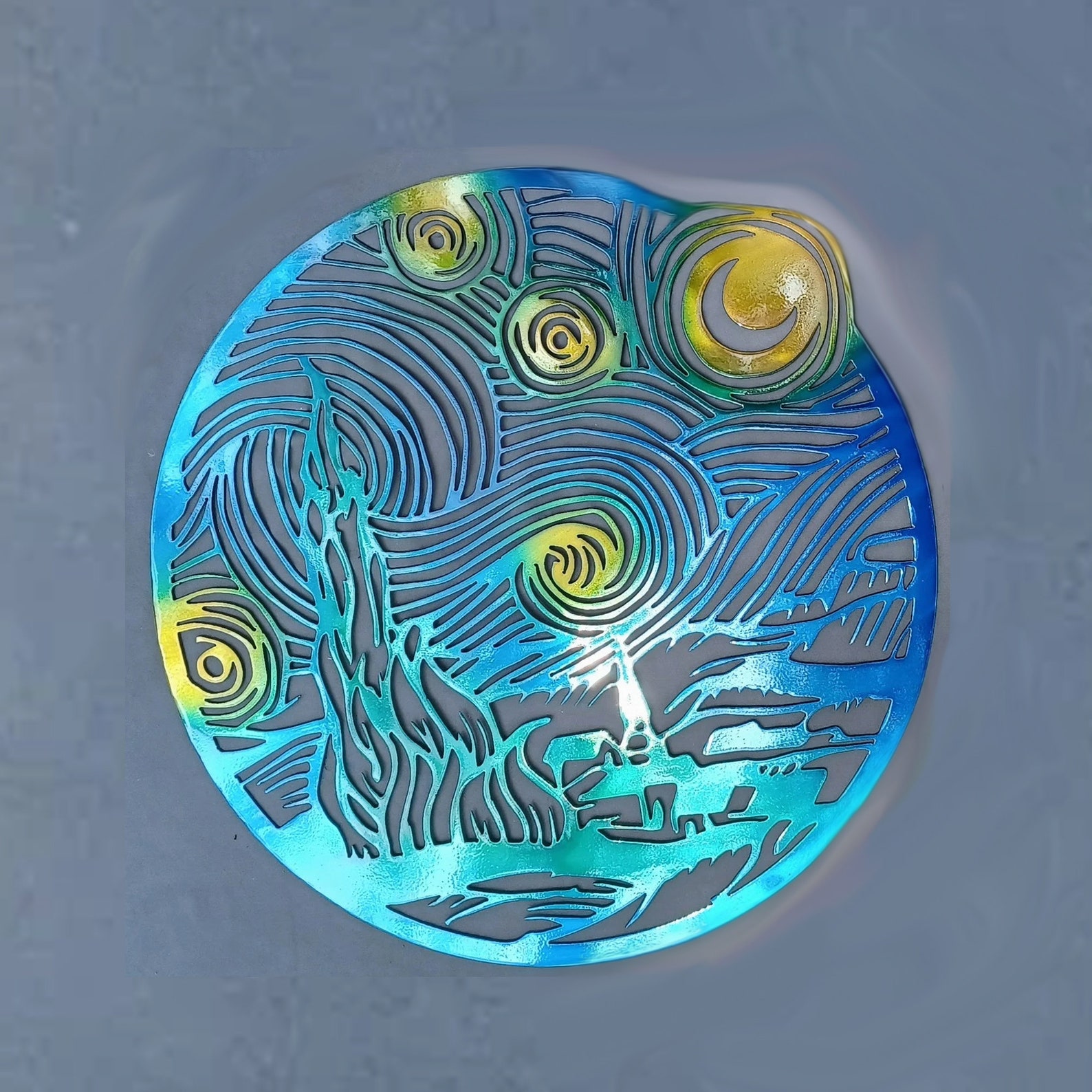 Starry Night Metal Wall Art Handcrafted Celestial Décor for - Etsy