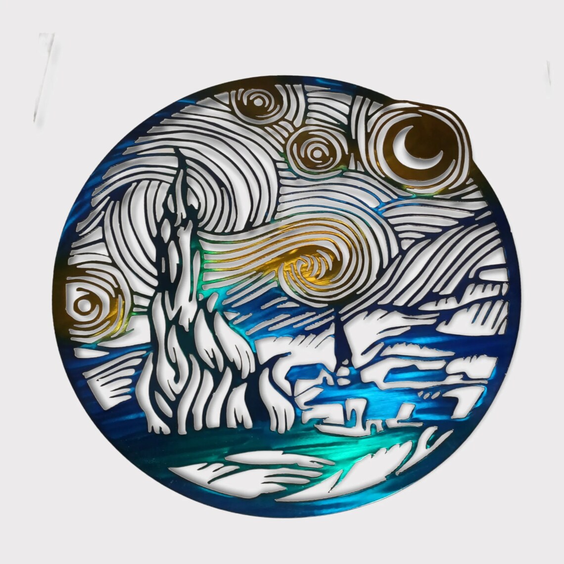 Starry Night Metal Wall Art - Handcrafted Celestial Décor for Home and ...