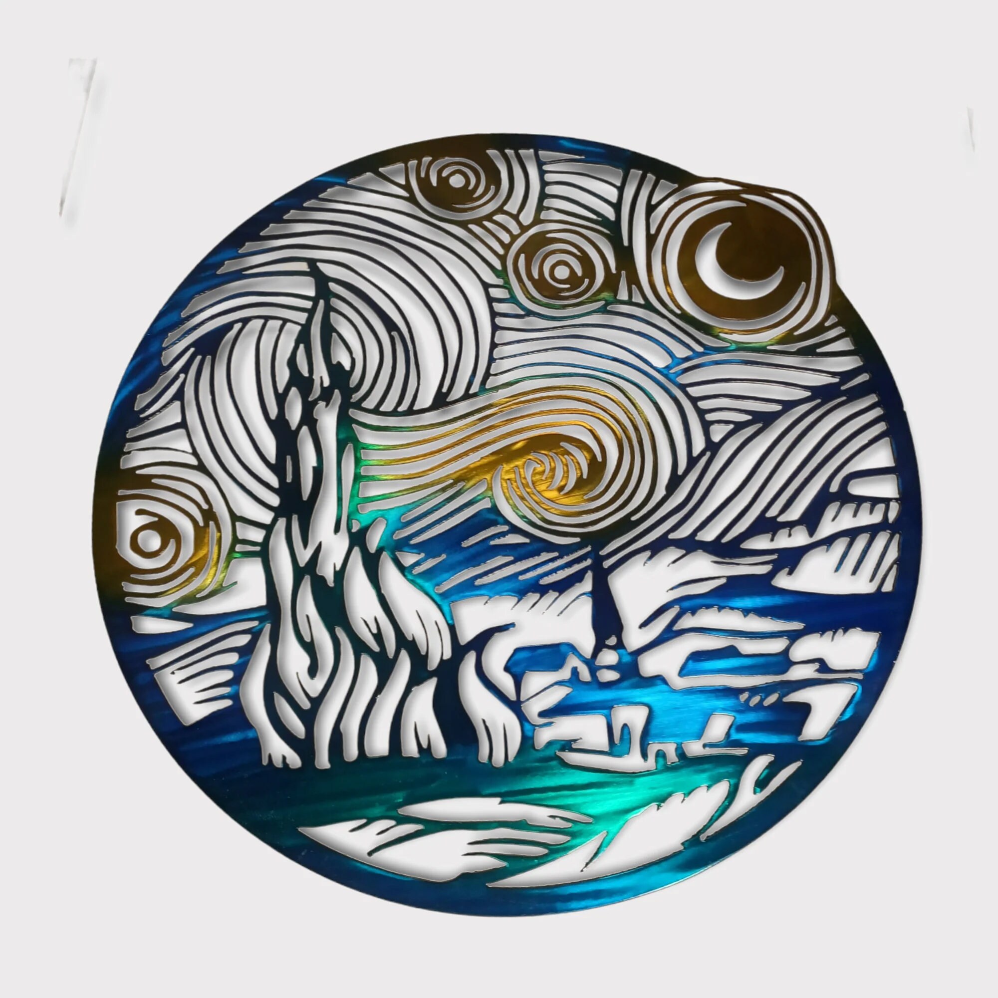 Starry Night Metal Wall Art - Handcrafted Celestial Décor for Home and ...