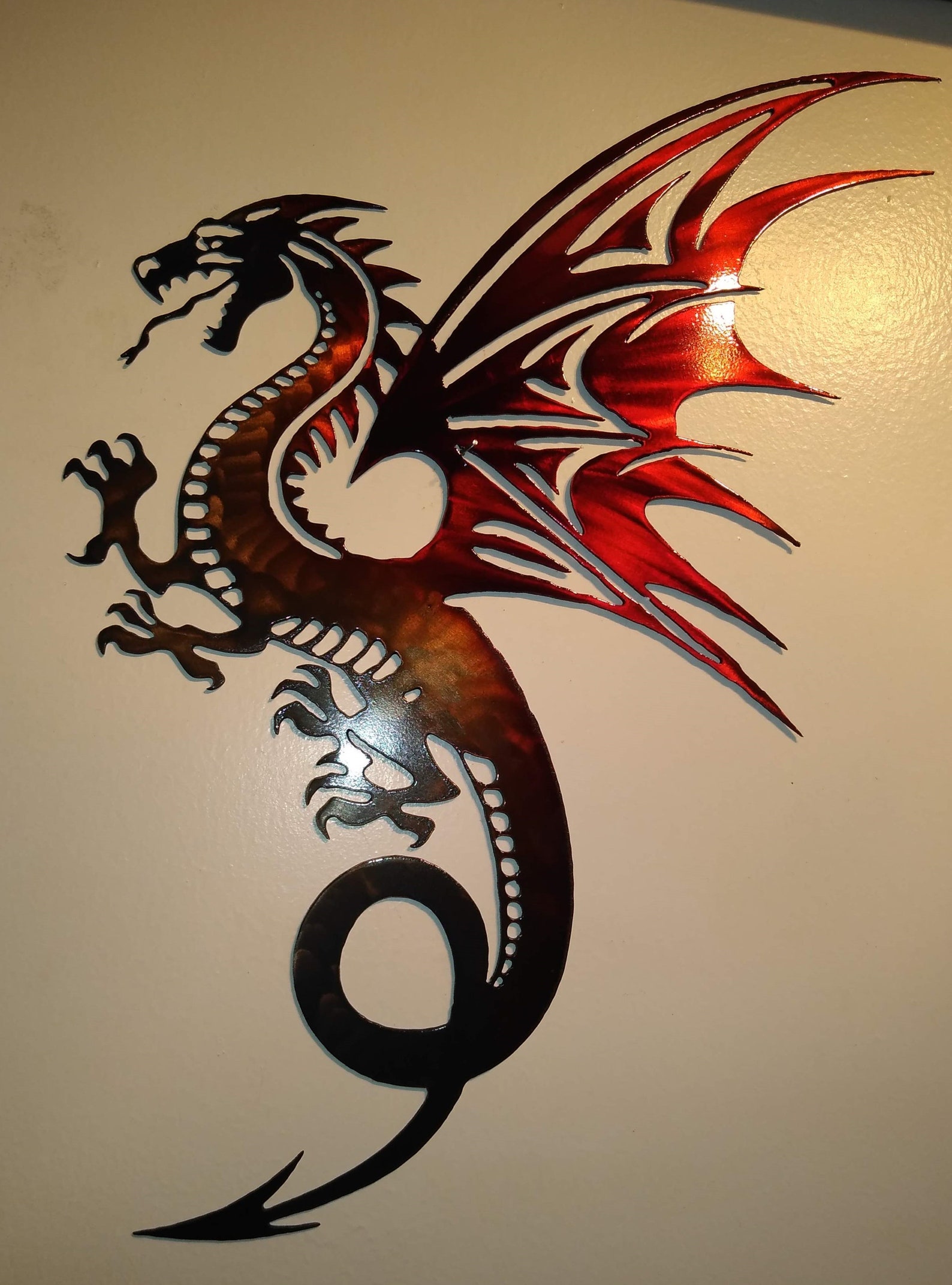 Fantasy Dragon Metal Dragon Dragon Metal Wall Art Dragon - Etsy