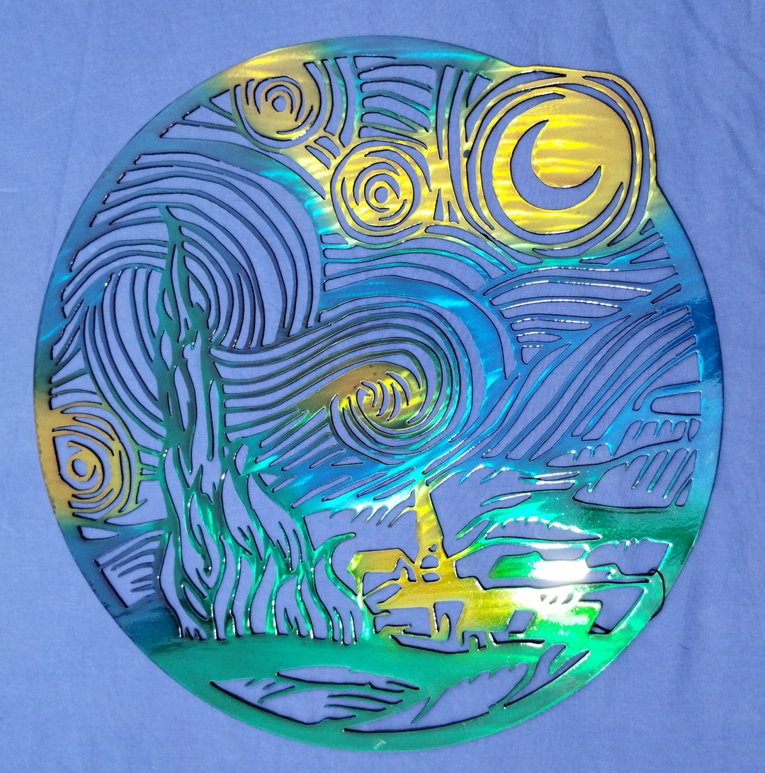 Starry Night Metal Wall Art - Handcrafted Celestial Décor for Home and ...