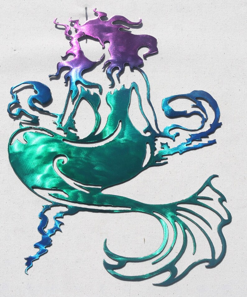 Mermaid Metal Wall Art Ocean Art Mermaid Décor - Etsy