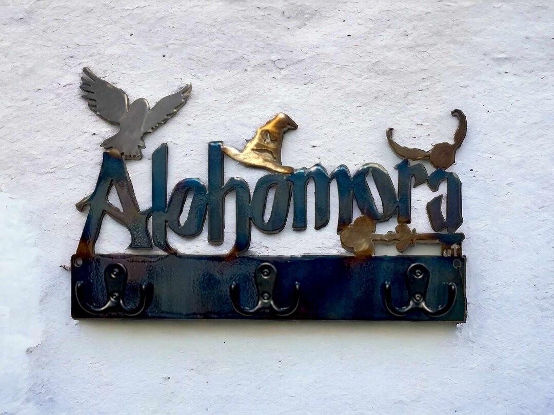 Harry Potter Alohomora Key Rack - Metal Wall Key Rack - Keychain Hanger ...