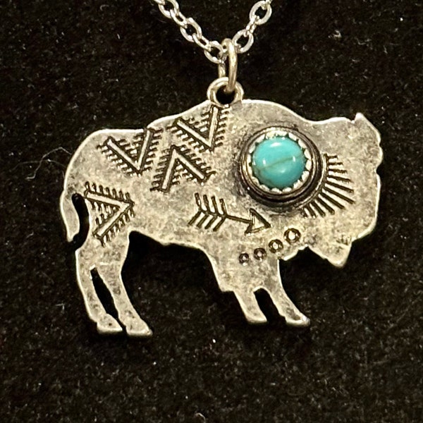 Bison Pendant - Etsy