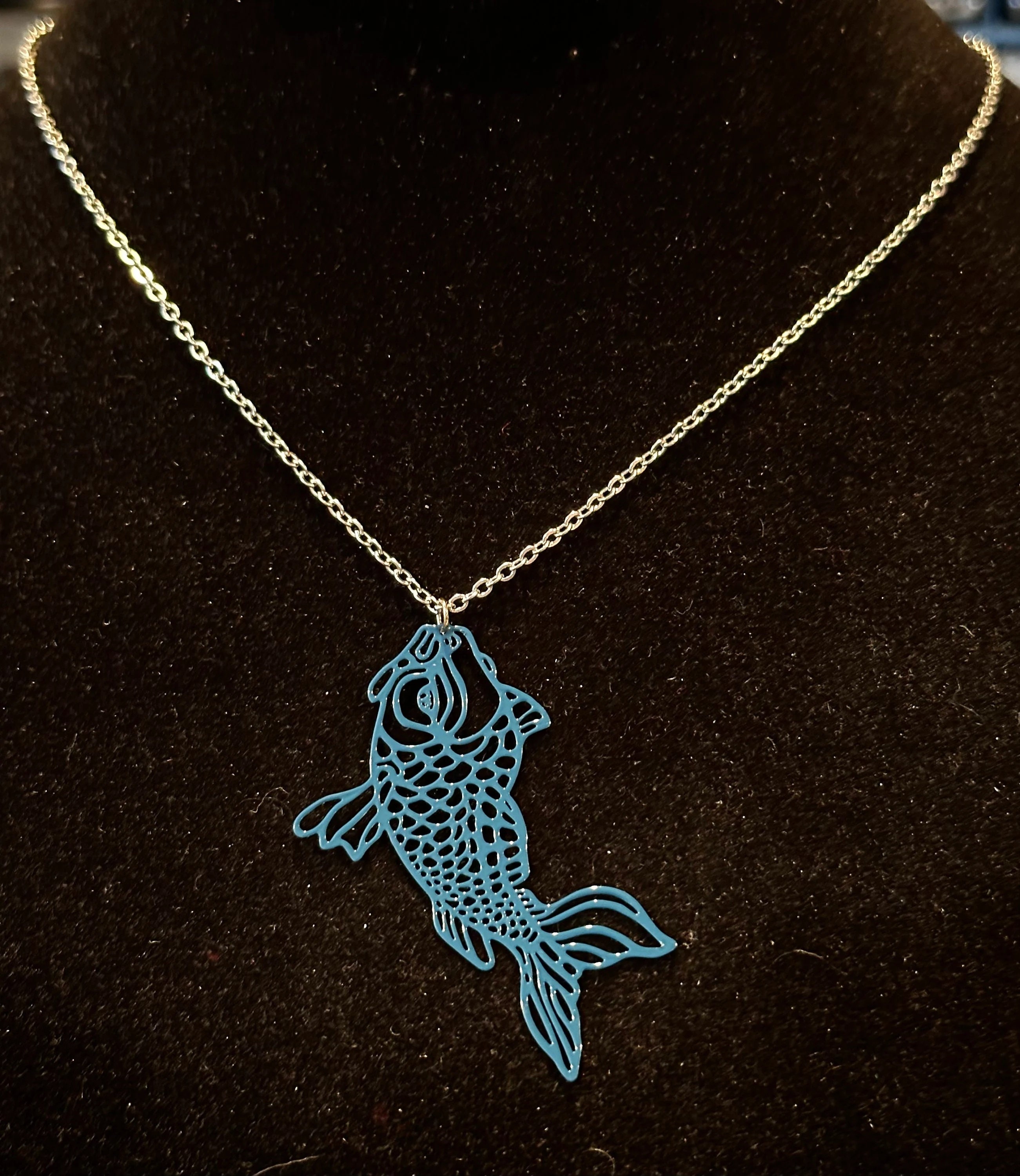 Rose Gold, Fish, Betta Fish, Koi Fish, Pendant, Necklace - Etsy