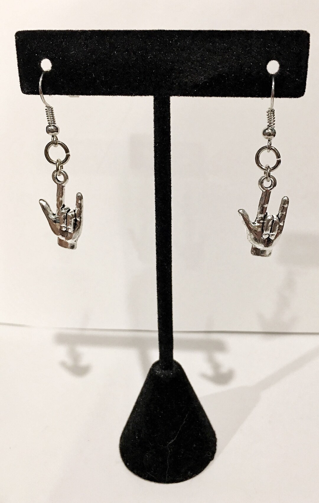 I Love You, Sign Language, Silver, Hand, Dangle Earrings - Etsy