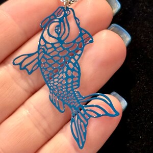 Rose Gold, Fish, Betta Fish, Koi Fish, Pendant, Necklace - Etsy