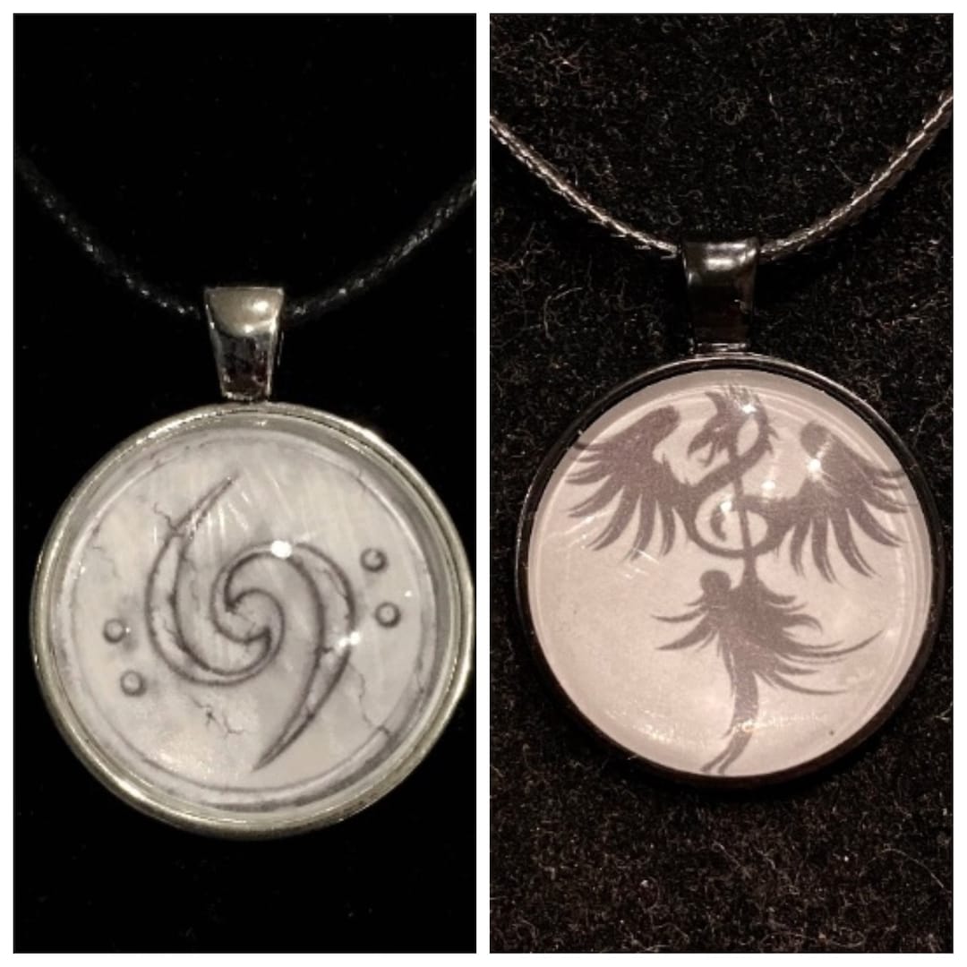 Treble Clef, Bass Clef, Yin Yang, Phoenix, Bird, Dragon, Necklace - Etsy