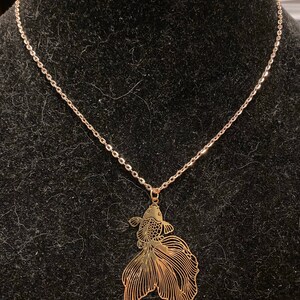 Rose Gold, Fish, Betta Fish, Koi Fish, Pendant, Necklace - Etsy