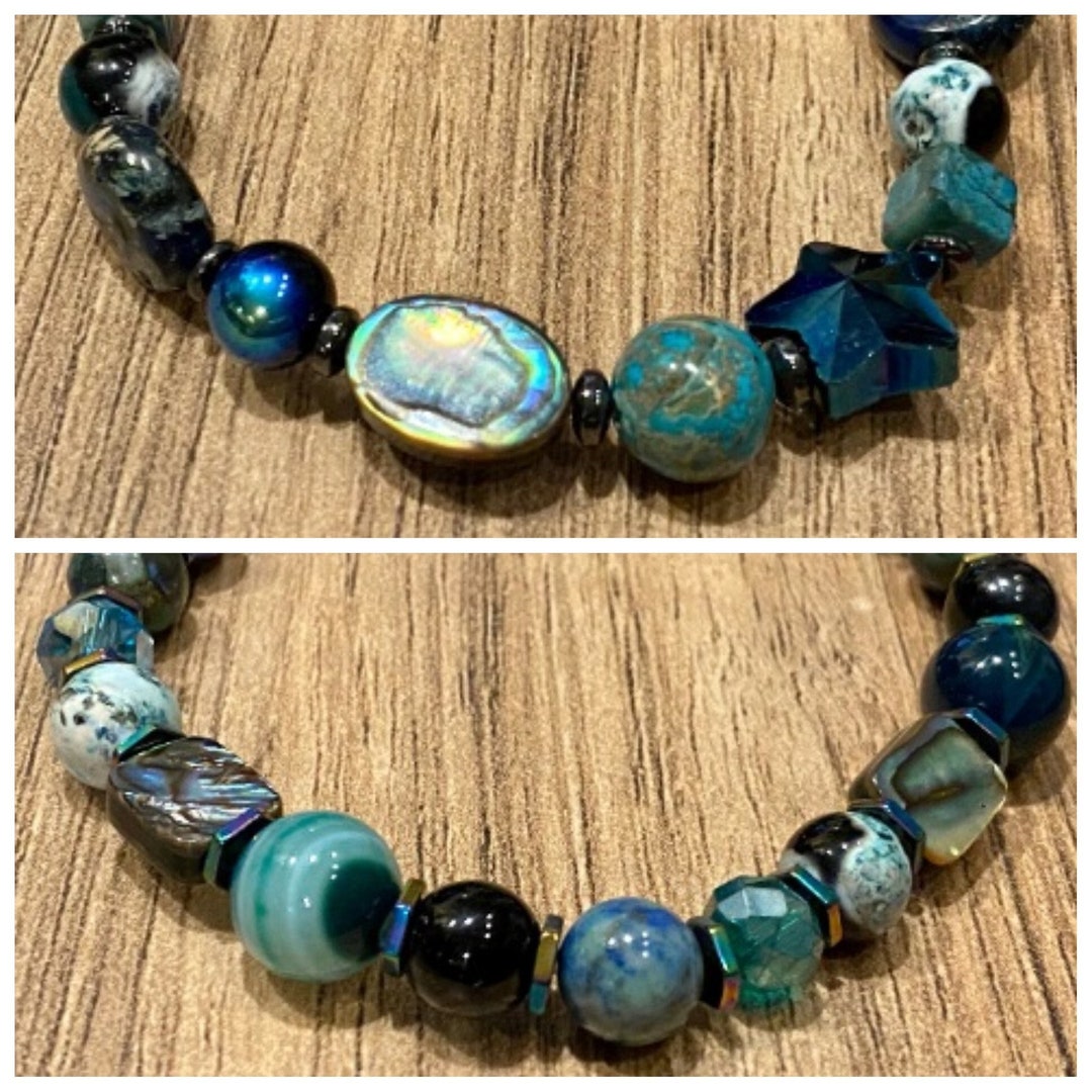 Green, Banded Agate, Mermaid Tears, Abalone Shell, Chyrsocolla ...
