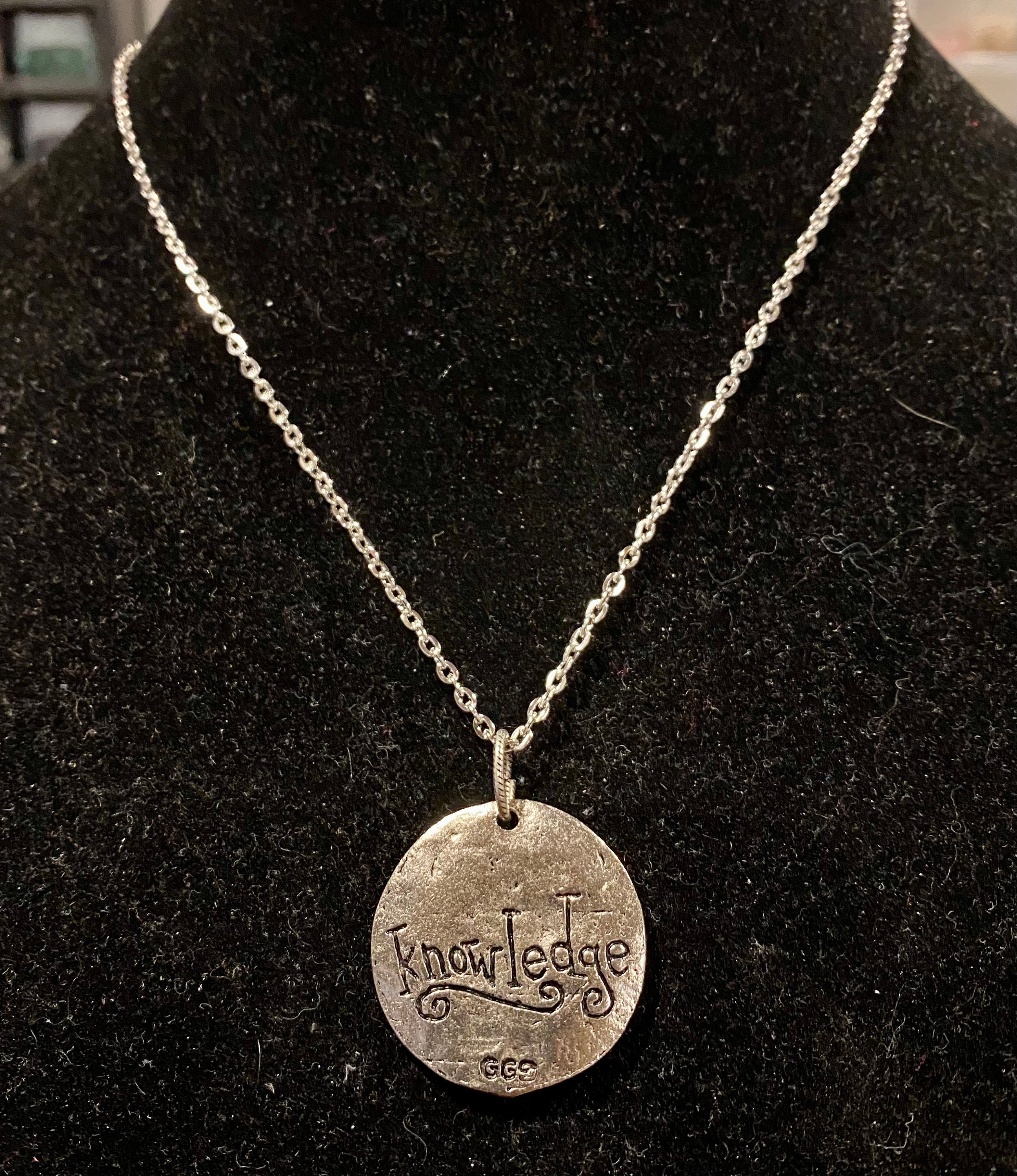 Silver Coin Tree of Life Knowledge Pendant Necklace - Etsy