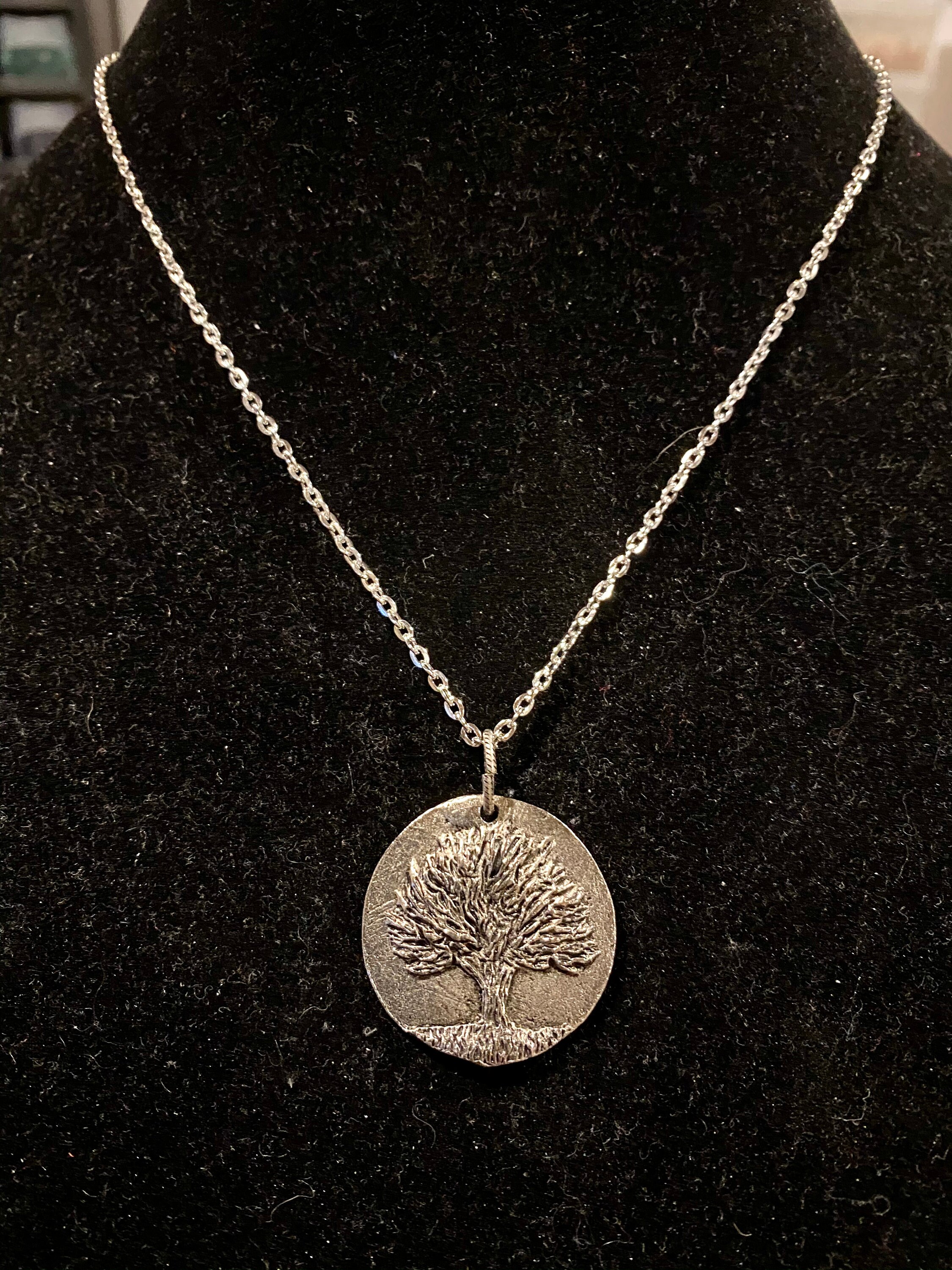 Silver Coin Tree of Life Knowledge Pendant Necklace - Etsy
