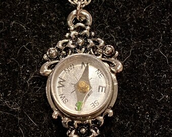 Small Silver Compass | Etsy