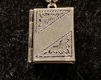 Silver Book Locket - Etsy