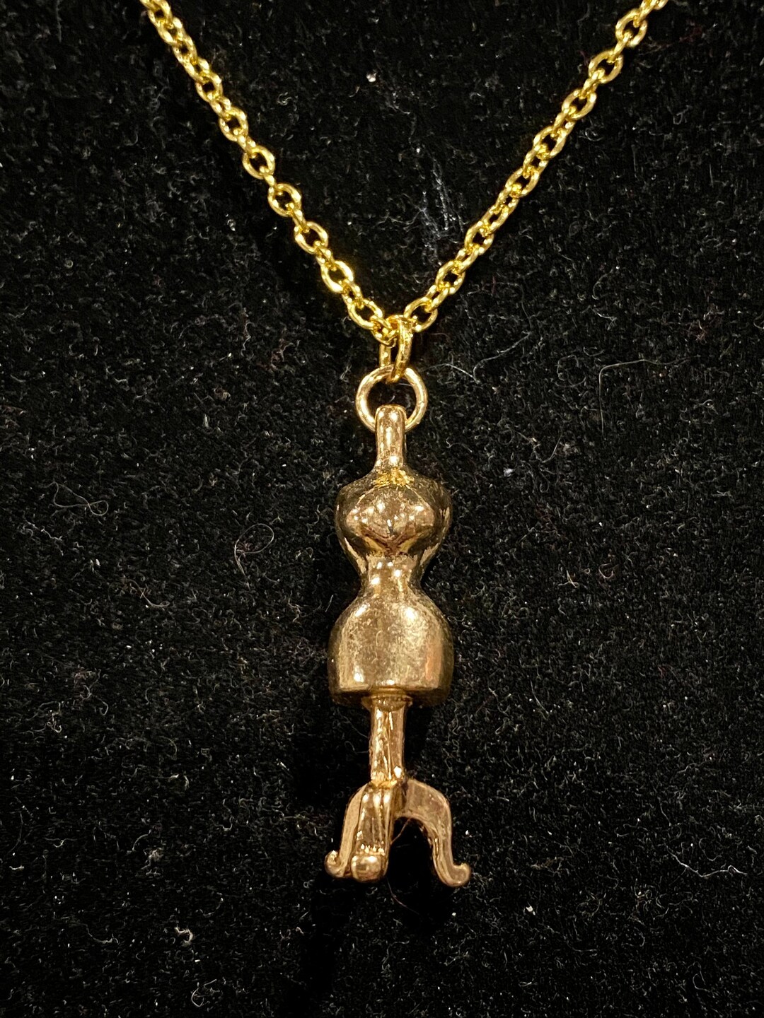 Gold, Manikin, Pendant, Necklace - Etsy UK