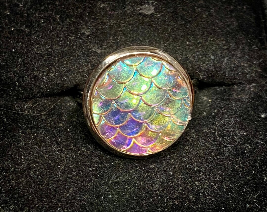 Silver, Adjustable, Mermaid, Scales, Ring - Etsy
