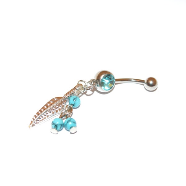 Feather Belly Ring - Etsy