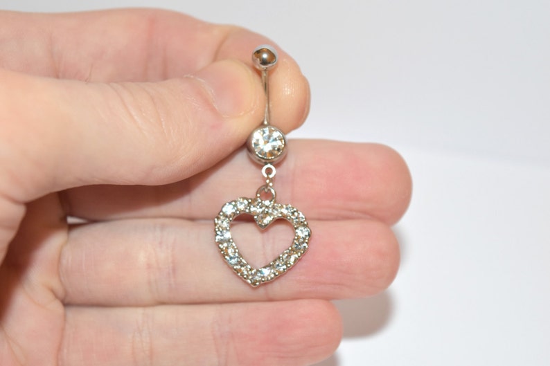 Heart Belly Button Ring Belly Button Rings Belly Button - Etsy