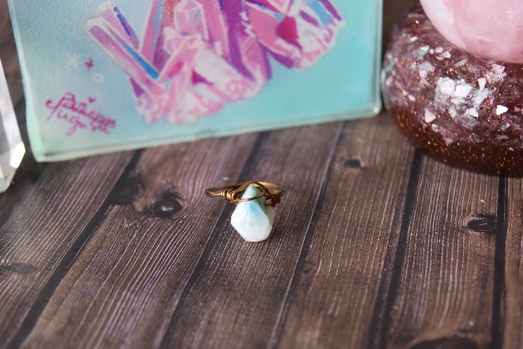 Laminar Ring Laminar Tear Drop Crystal Ring Boho Chic Ring Crystal Ring ...