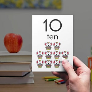 Early Learning Number Cards Instant Digital Download Educational - Etsy