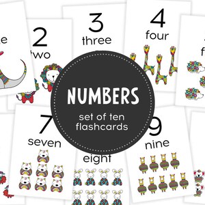 Early Learning Number Cards Instant Digital Download Educational - Etsy