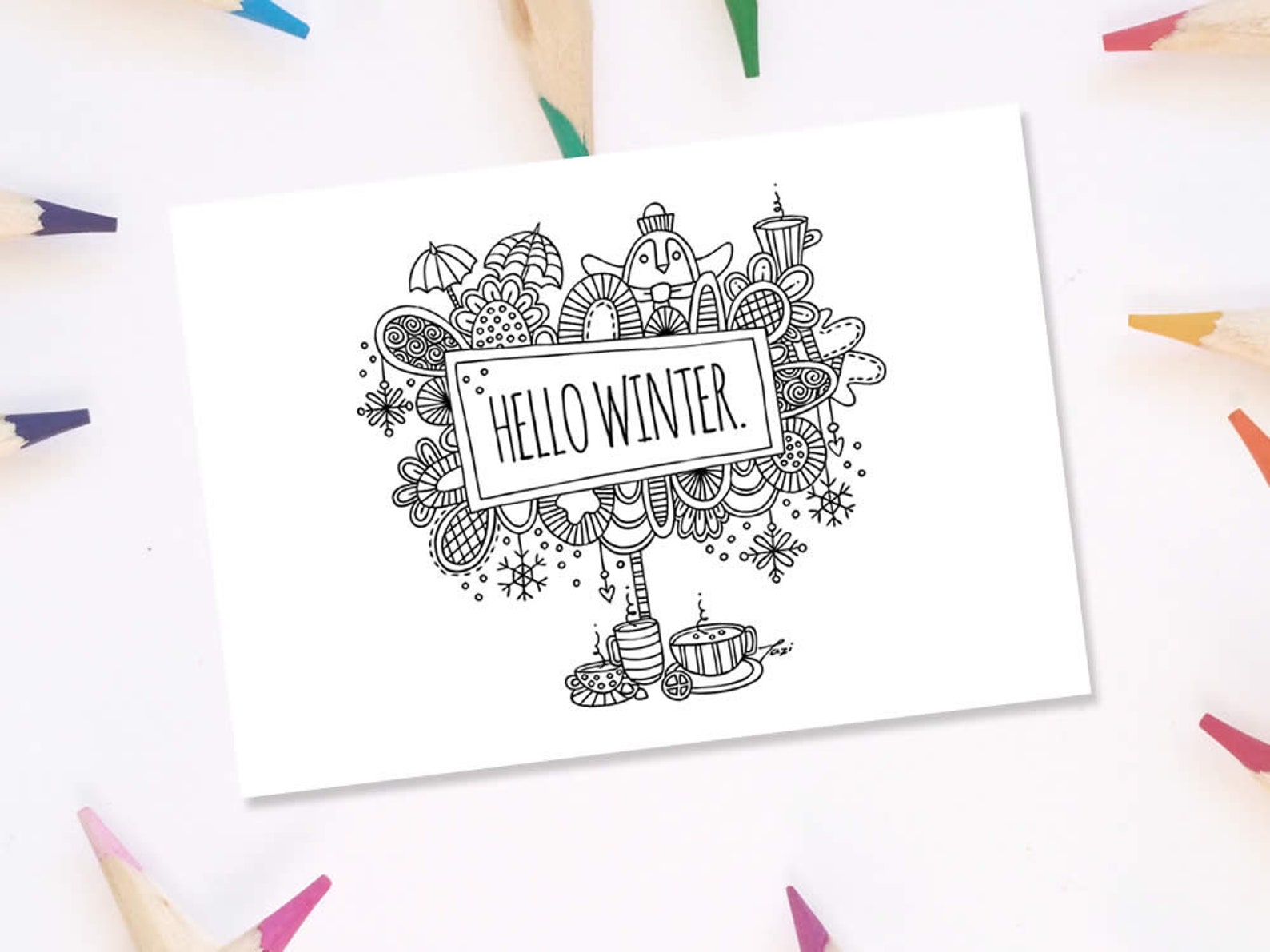 Set of Seasons Colouring Pages | Instant Digital Download | Original ...