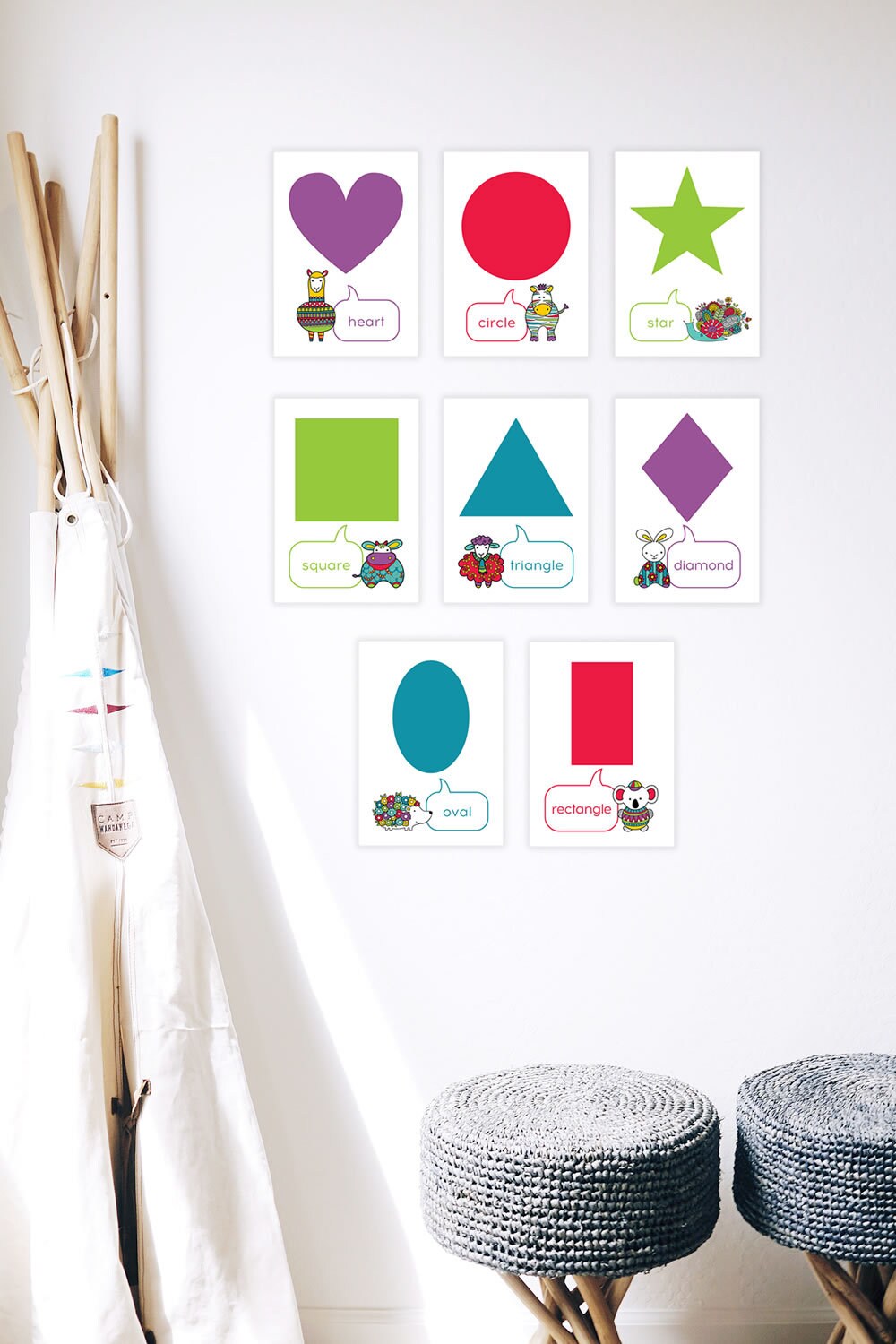 Early Learning Shape Cards Instant Digital Download Educational - Etsy