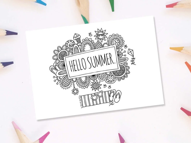 Set of Seasons Colouring Pages | Instant Digital Download | Original ...