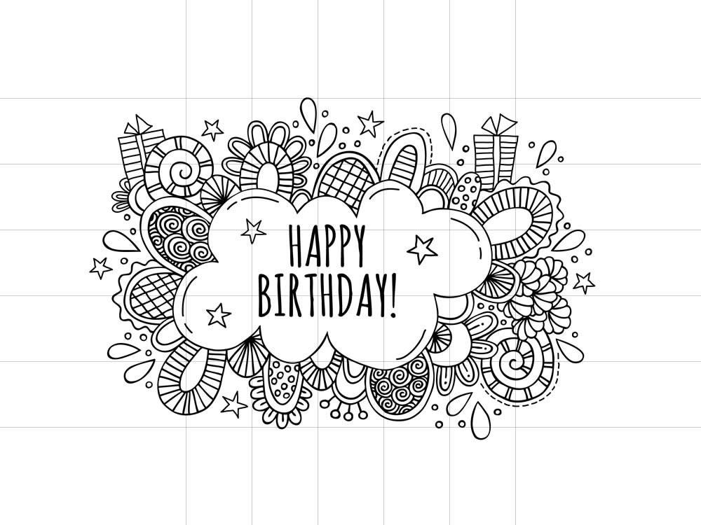 Happy Birthday Digital Stamp & Clip Art Instant Digital Download ...