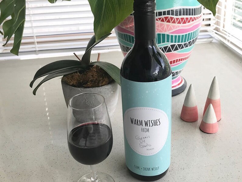 PRINTABLE Thanks Wine Bottle Wrapper Instant Digital | Etsy