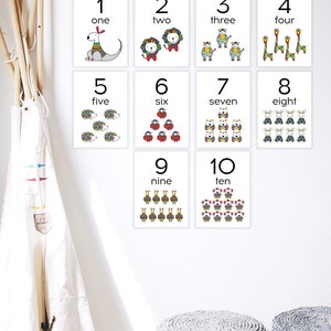 Early Learning Number Cards Instant Digital Download Educational - Etsy