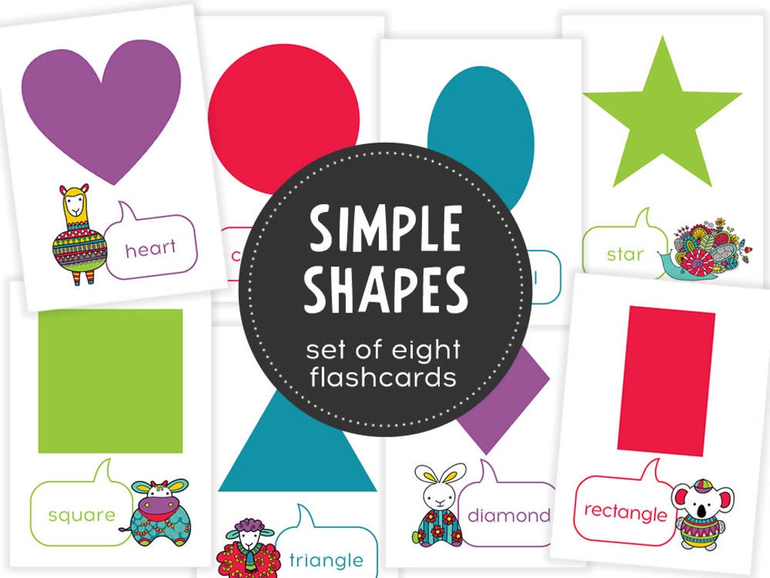 Early Learning Shape Cards Instant Digital Download Educational - Etsy