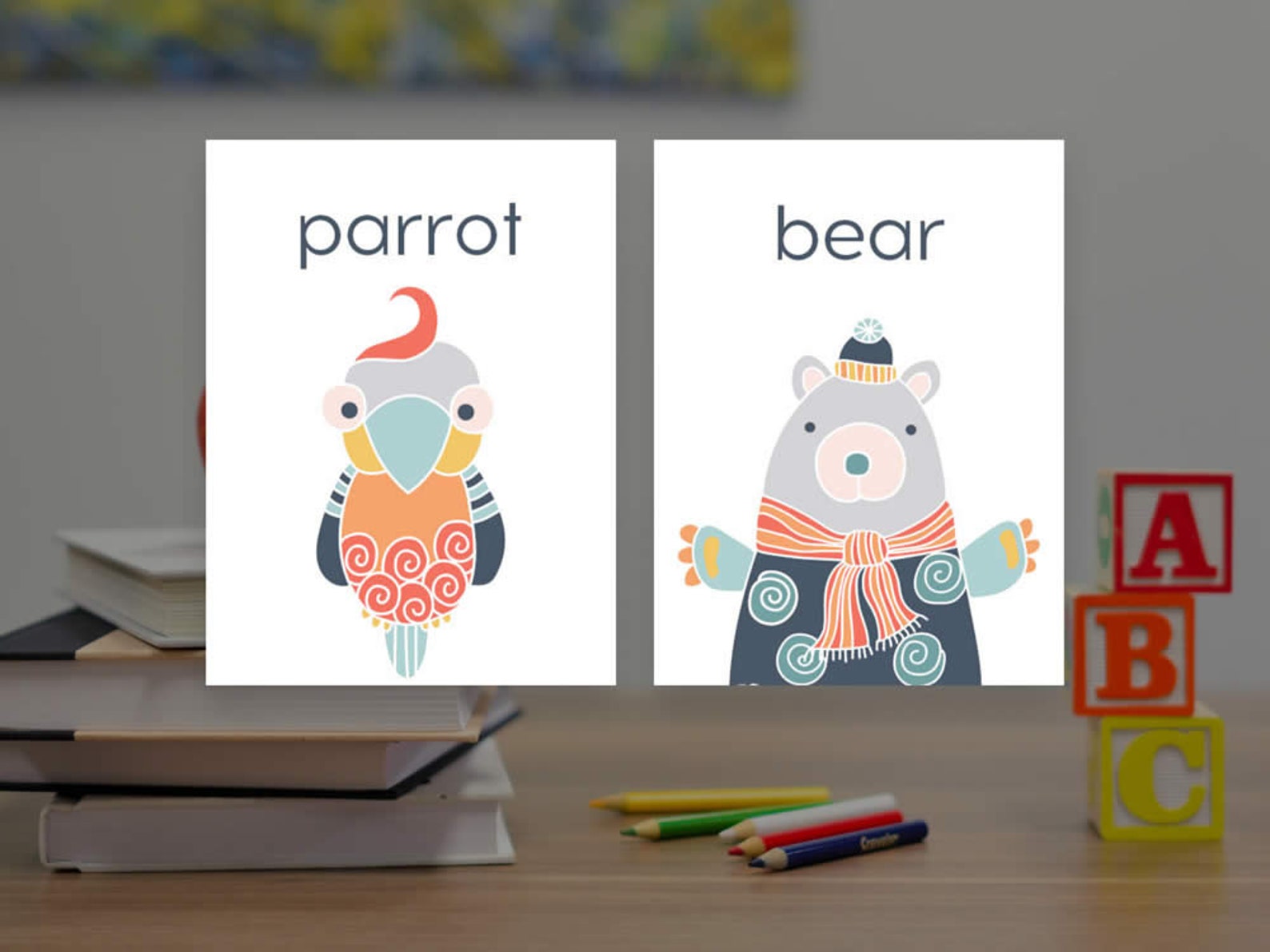 Early Learning Animal Cards Instant Digital Download Educational - Etsy