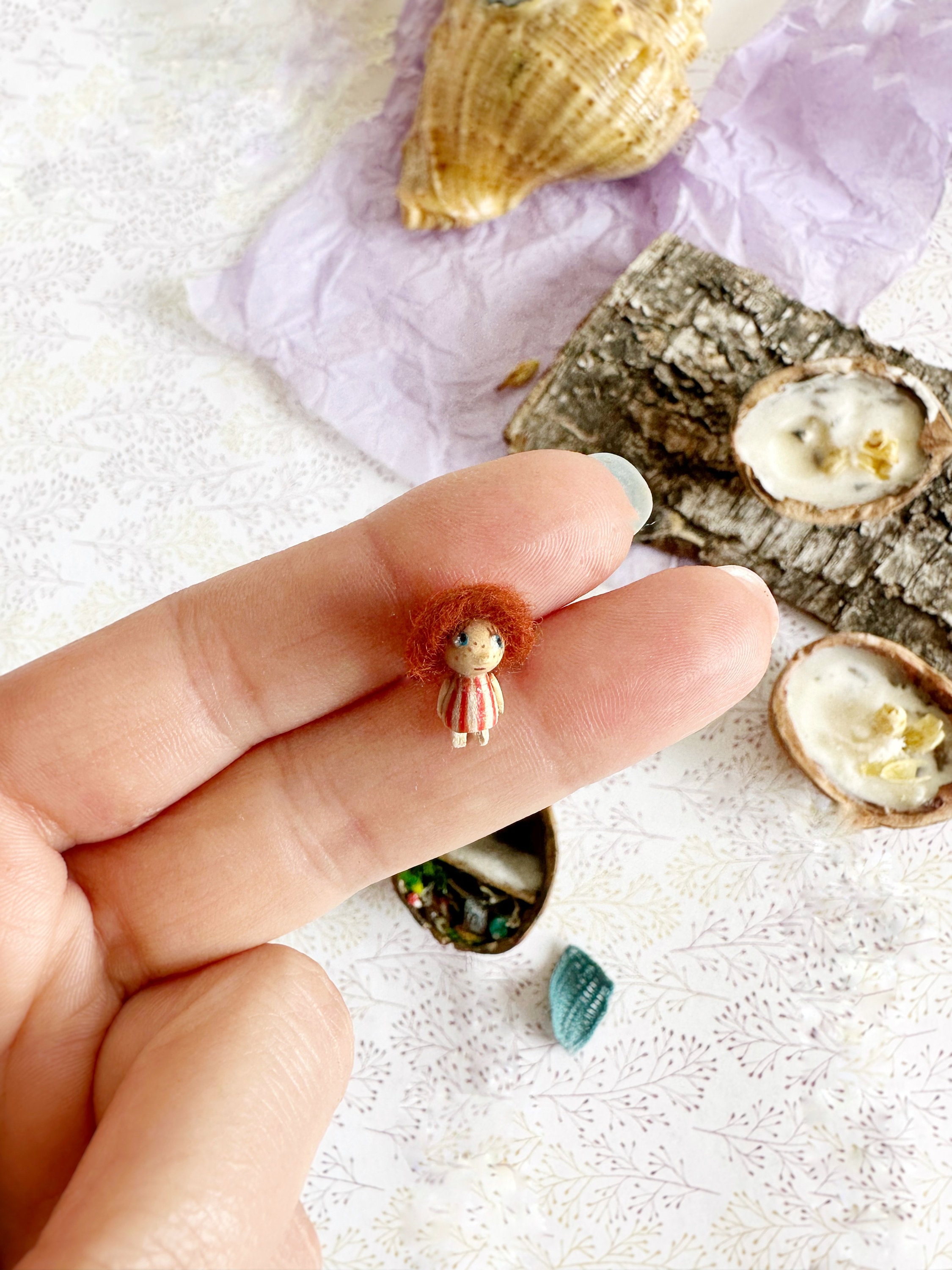 Walnut Miniature Art, Fairy Tale in Walnut Shell House, Walnut Diorama ...