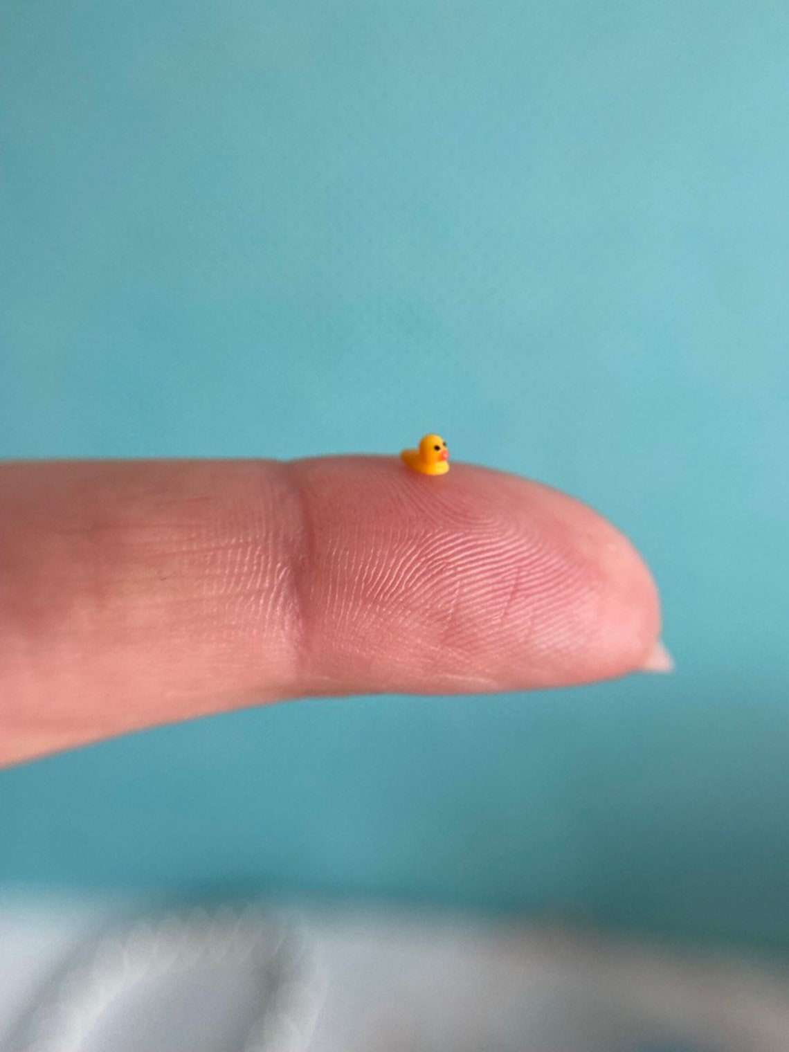 Tiny Rubber Yellow Duck, Micro Ducky 0,3 Mm 0,11 Inches Dollhouse ...