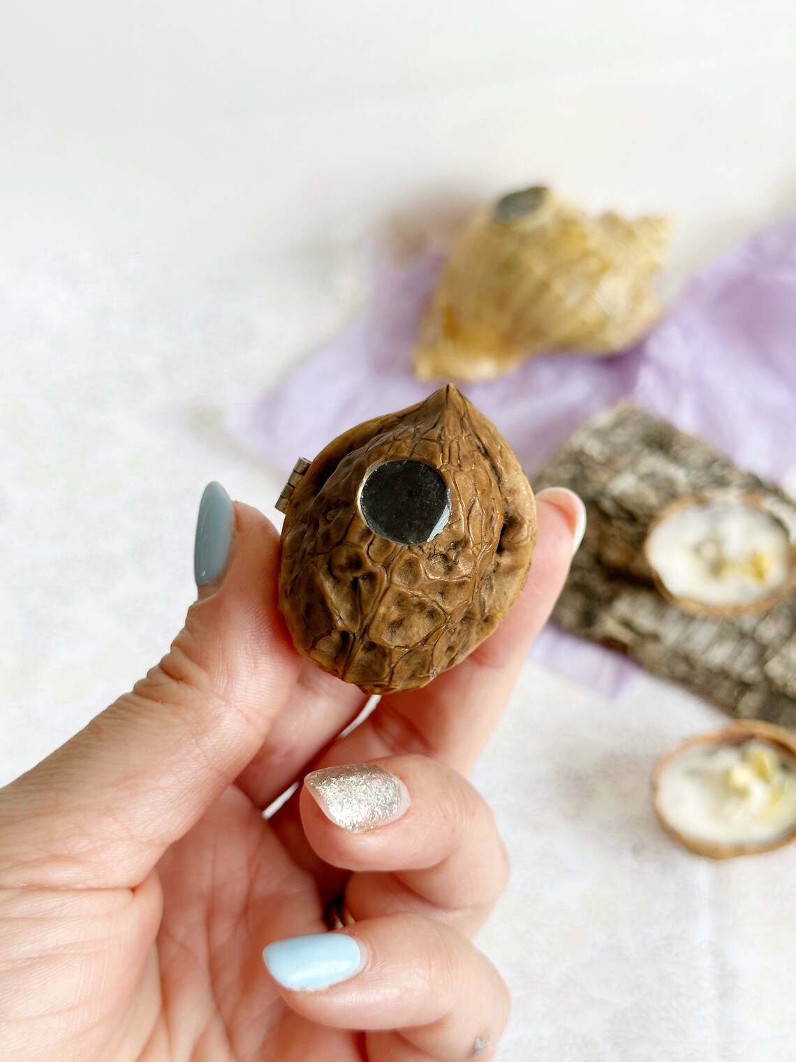 Walnut Miniature Art Fairy Tale in Walnut Shell House Walnut - Etsy