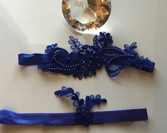 Royal Blue Wedding Garter - Etsy
