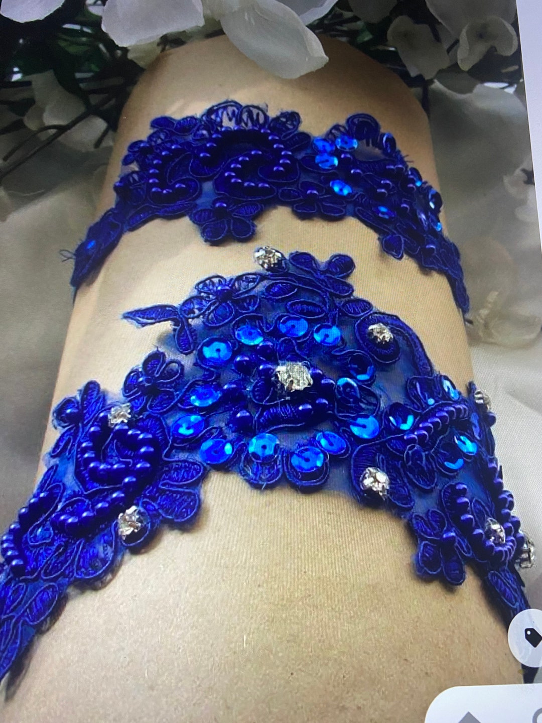 Royal Blue Lace Garter, Garter ,something Blue Wedding,wedding Garter ...