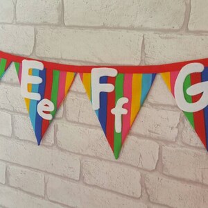 Alphabet Rainbow Bunting~learn the Alphabet Garland~alphabet Banner for ...
