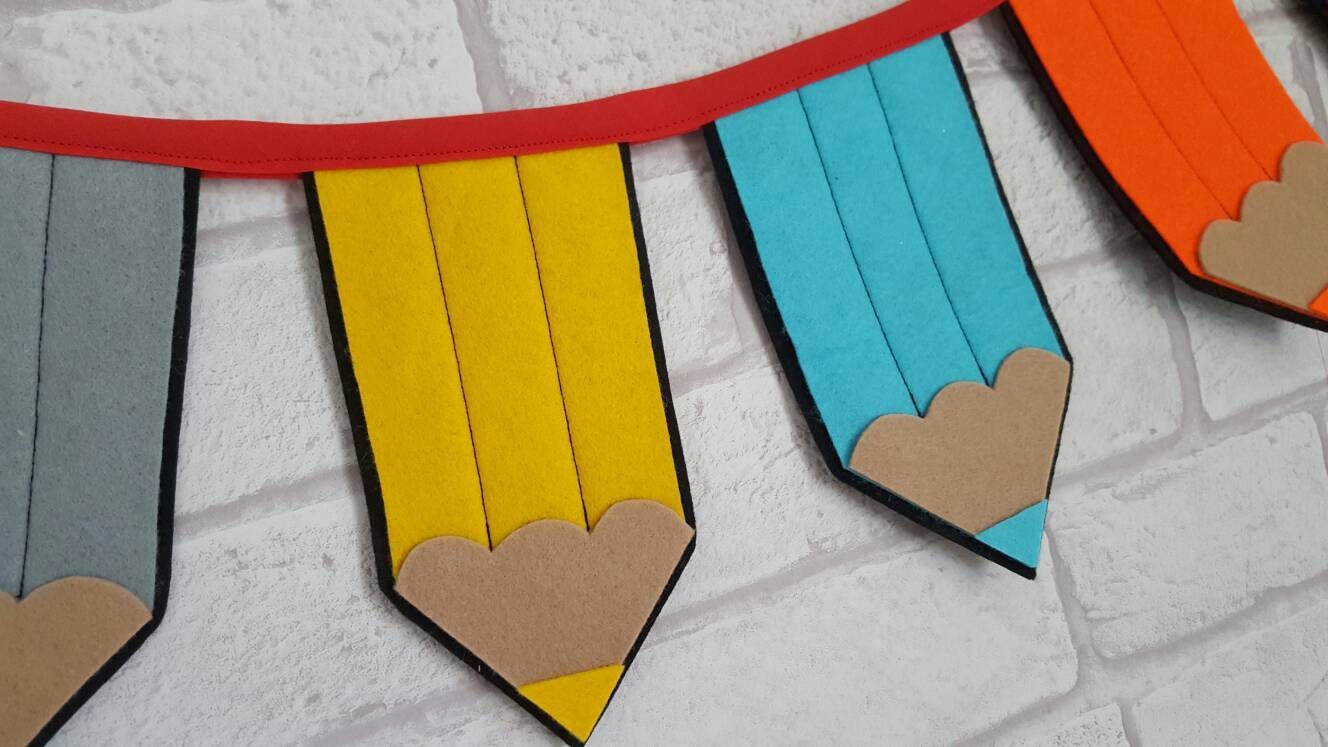 Pencil Bunting for Childrenplayroom Decorationnursery - Etsy