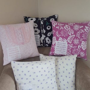 Keepsake Memory Cushion~personalized Memory Pillow~remembrance Cushion ...