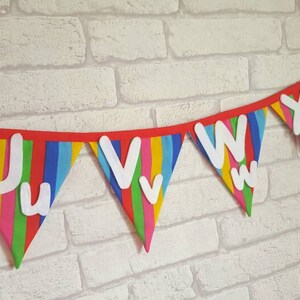 Alphabet Rainbow Bunting~learn the Alphabet Garland~alphabet Banner for ...