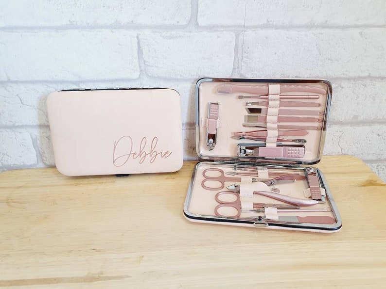 Personalised Manicure Set18 Piece Manicure Setrose Gold Nail - Etsy UK