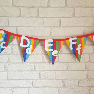 Alphabet Rainbow Bunting~learn the Alphabet Garland~alphabet Banner for ...