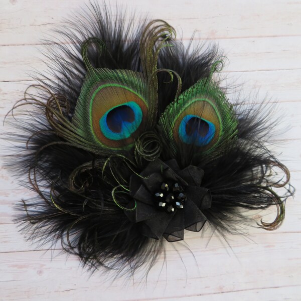 Peacock Hairclip - Etsy