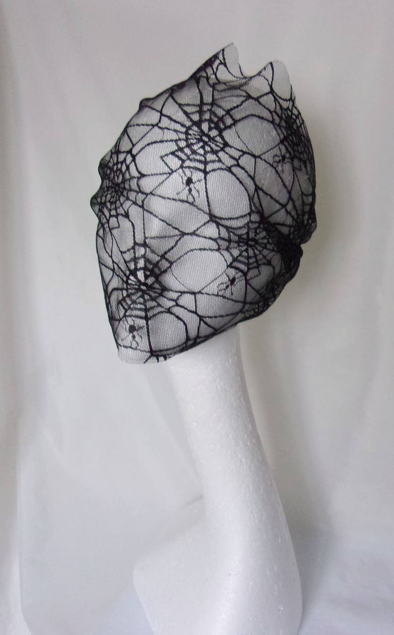 Black Cobweb Veil Tulle Mesh Birdcage Bandeau Wedding Bridal - Etsy