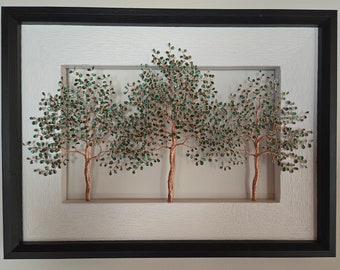 Fall Copper Tree Landscape. Made to Order. Wire Tree Sculpture. Metal ...