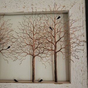 Copper Tree Landscape With Birds. Wire Tree Sculpture. Made to Order ...