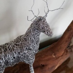 Wire Buck Sculpture. Wire Art. Metal Art. Rustic Home Decor. Cabin ...
